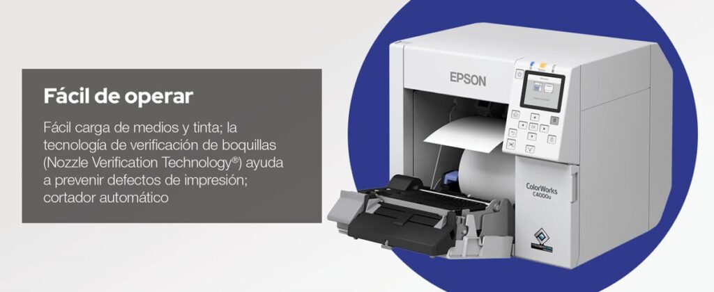Impresora de Etiquetas Epson ColorWorks CW-C4000 | Etirapid