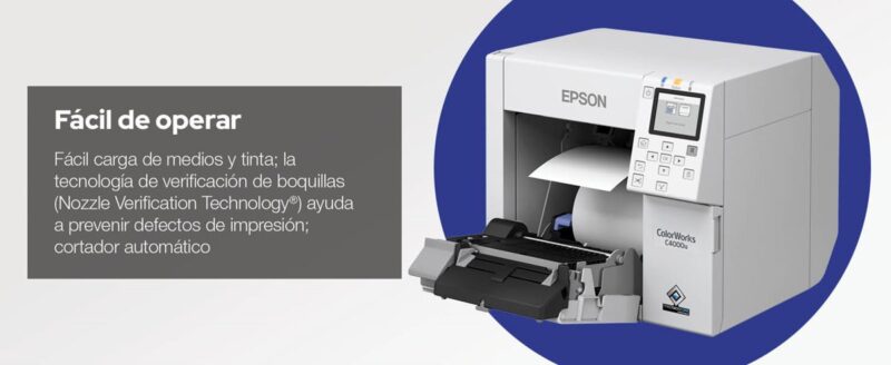 Impresora de Etiquetas Epson ColorWorks CW-C4000 | Etirapid